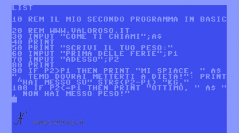 Programmare in Basic, tutorial #2 - Amedeo Valoroso