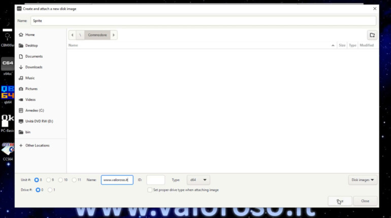Commodore 64: drawing and moving a sprite in Basic, with SpriteMate
