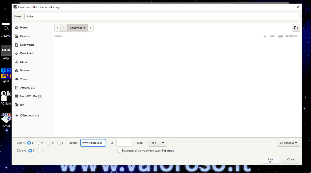 Commodore 64: drawing and moving a sprite in Basic, with SpriteMate