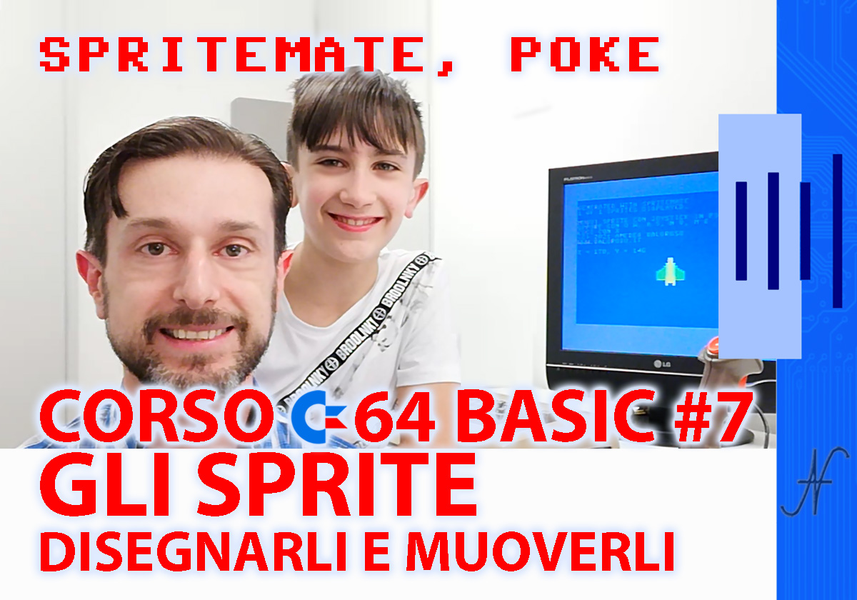 Commodore 64: drawing and moving a sprite in Basic, with SpriteMate