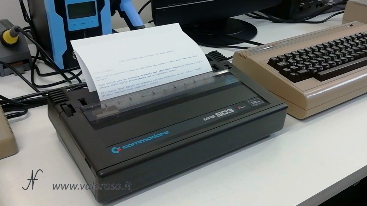 Commodore MPS 803 printer, cleaning - Amedeo Valoroso