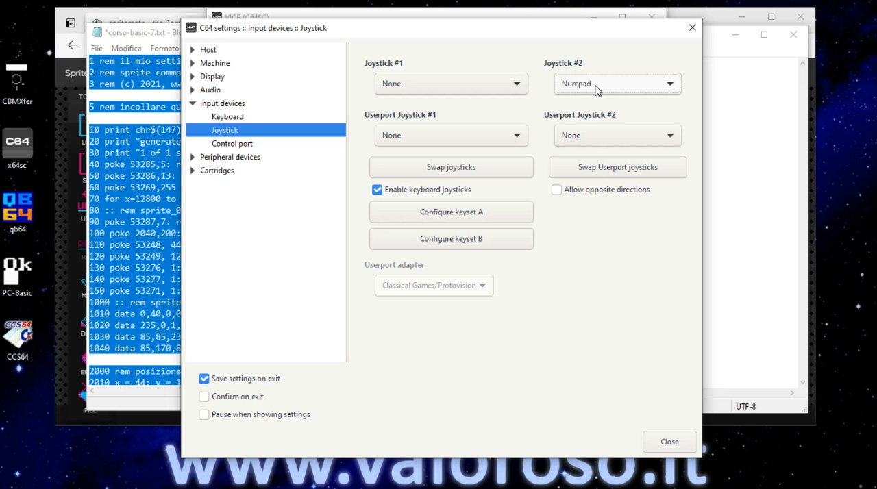 Commodore 64: drawing and moving a sprite in Basic, with SpriteMate