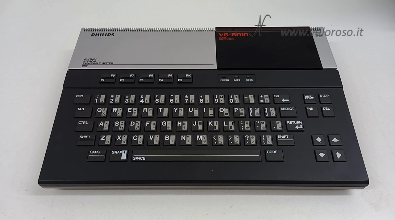 Philips VG 8010 MSX, unboxing and test - Amedeo Valoroso
