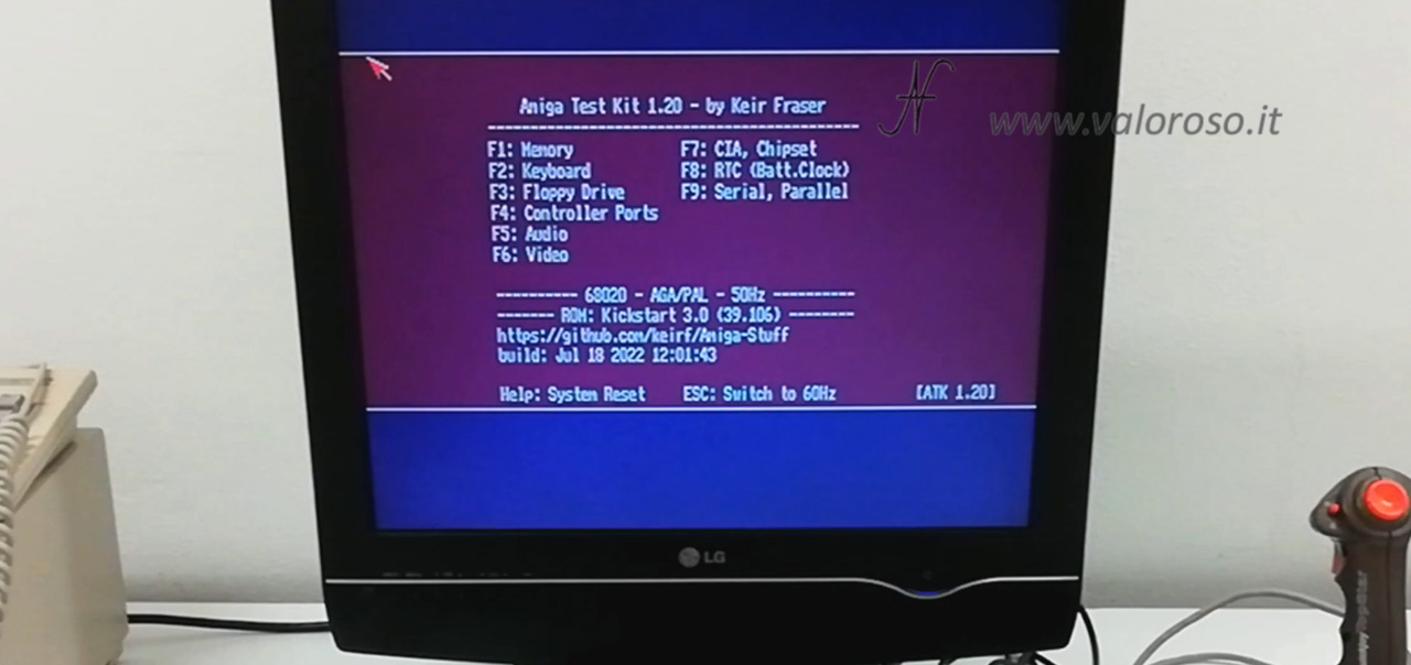 Amiga 1200 Test with AmigaTestKit - Amedeo Valoroso